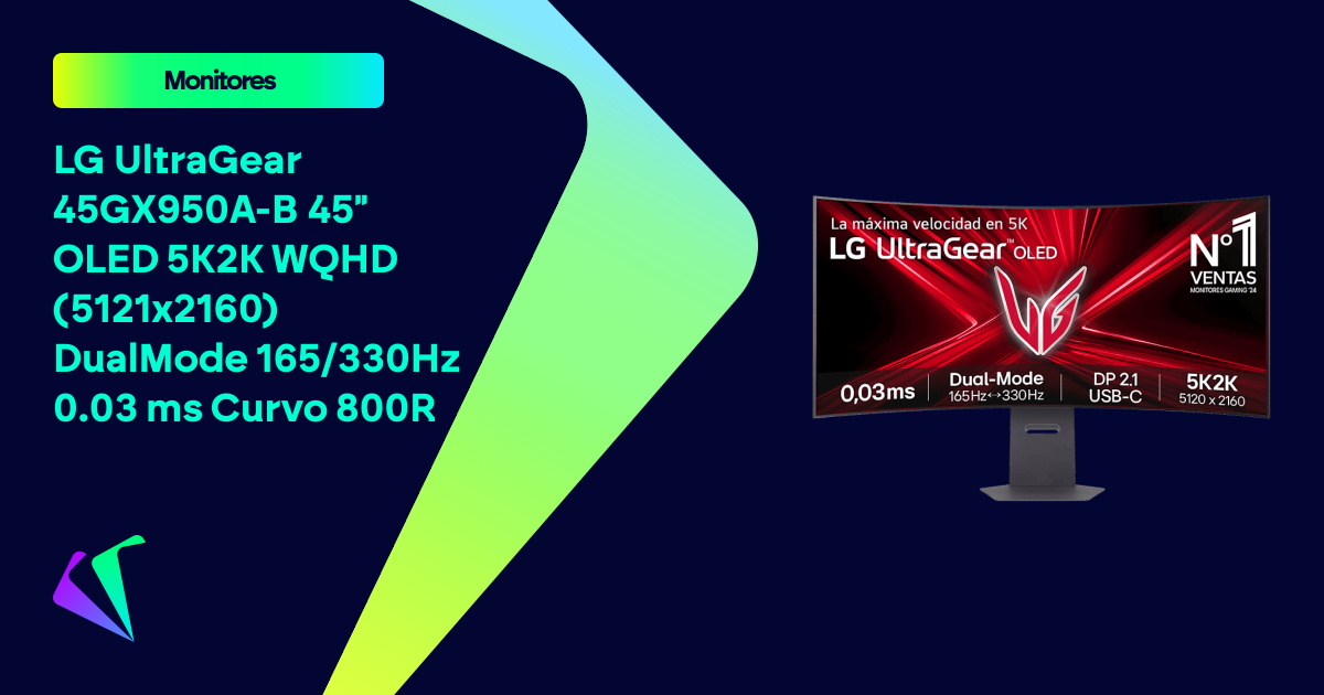 LG UltraGear 45GX950A-B 45" OLED 5K2K WQHD (5121x2160) DualMode 165 ...