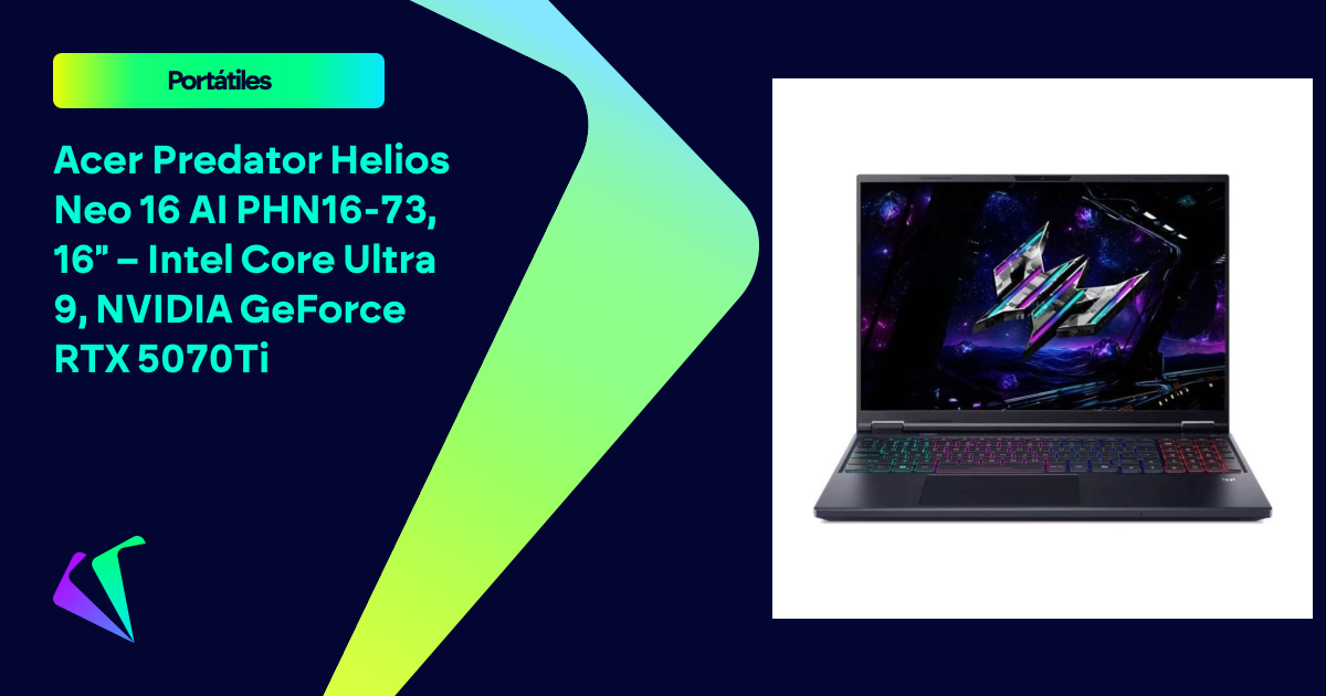 Acer Predator Helios Neo 16 AI PHN16-73, 16" – Intel Core Ultra 9 ...