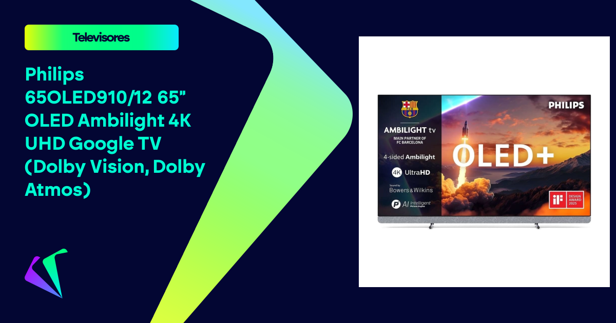 Philips 65OLED910/12 65" OLED Ambilight 4K UHD Google TV (Dolby Vision ...